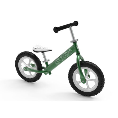 Cruzee Balance Bike - Green with White Wheels | Cruzee Balance Bikes