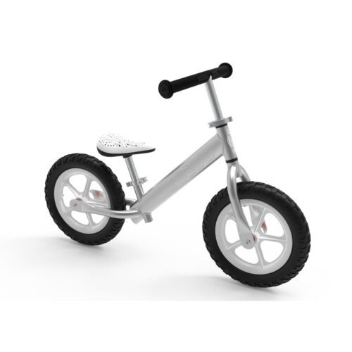 Cruzee Balance Bike - Silver with White Wheels | Cruzee Balance Bikes